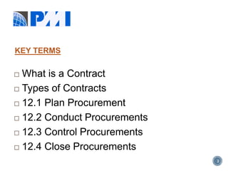 Pmp procurement chapter 12 | PDF