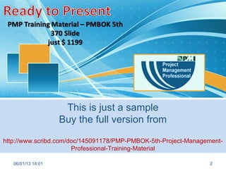 Pmp project management professional free sample | PPT