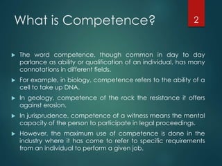 the difference between competence and competency | PPT