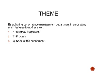 Performance management department (Importance) PPT | PPTX