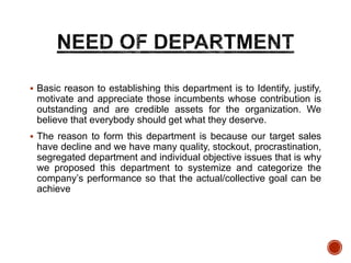 Performance management department (Importance) PPT | PPTX