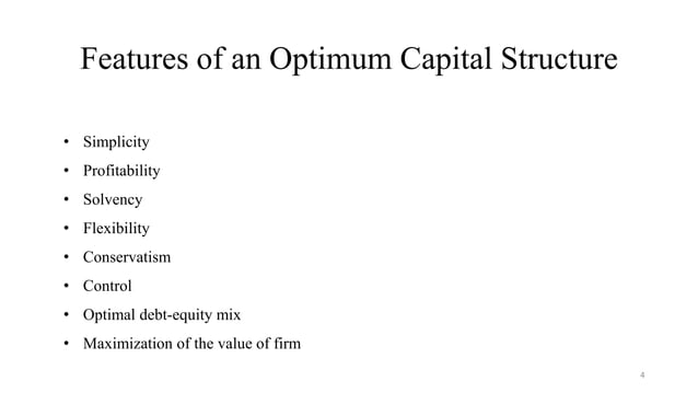 optimal capital structure | PPTX | Stocks and Bonds | Personal Investing