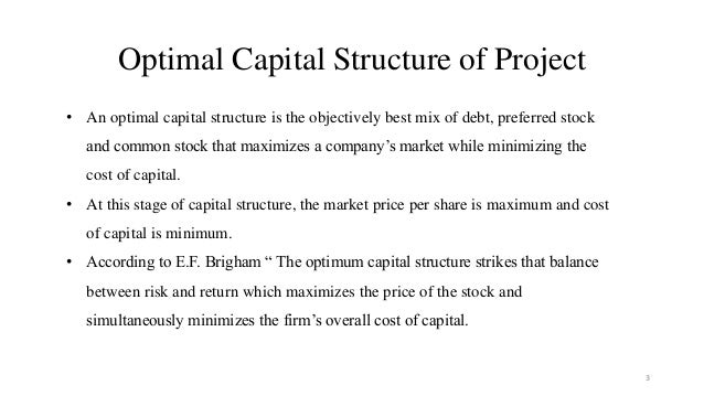 optimal capital structure optimal capital structure