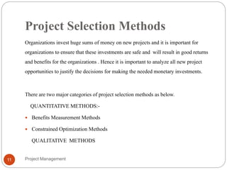Pm ppt p roject selection and solicitation | PPTX