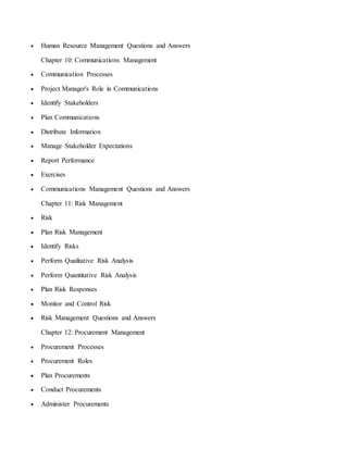 Pmp quality management questions | PDF