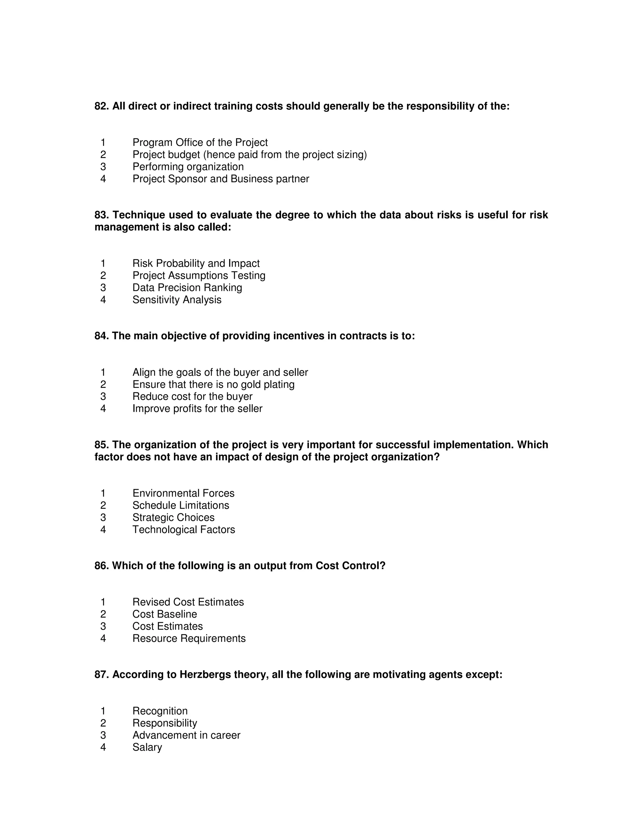 PMP Question Bank | PDF