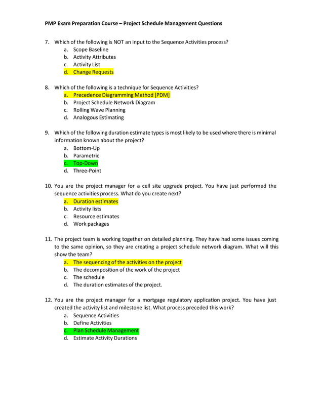 Pmp Questions Complete | PPTX | Business | Business and Finance