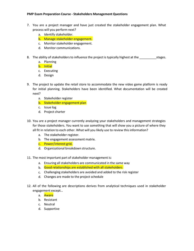 Pmp Questions Complete | PPTX | Business | Business and Finance