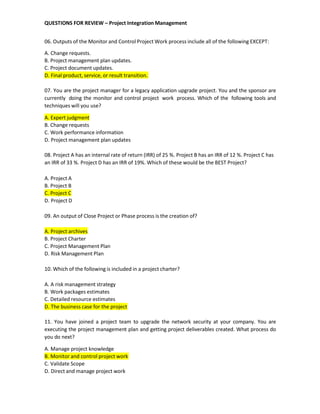 Pmp Questions Complete | PPTX