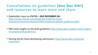 Webinar: PMPRB NEW Guidelines and Impact on Rare Diseases | PDF ...