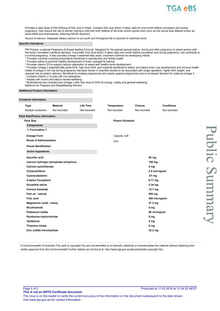 PM Procare Medicine Listed - TGA, Australia | PDF