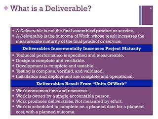 Deliverables Based Planning | PDF