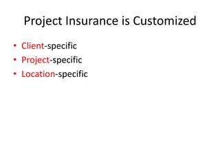 Project Insurance Basics | PPTX