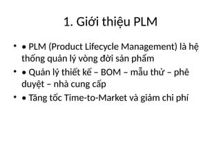 PM Project Plan PLM - Product Lifecycle Management | PPT