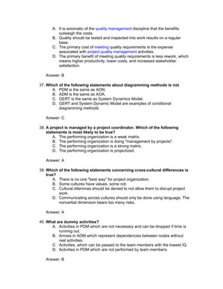 Pmp sample qa3 | PDF