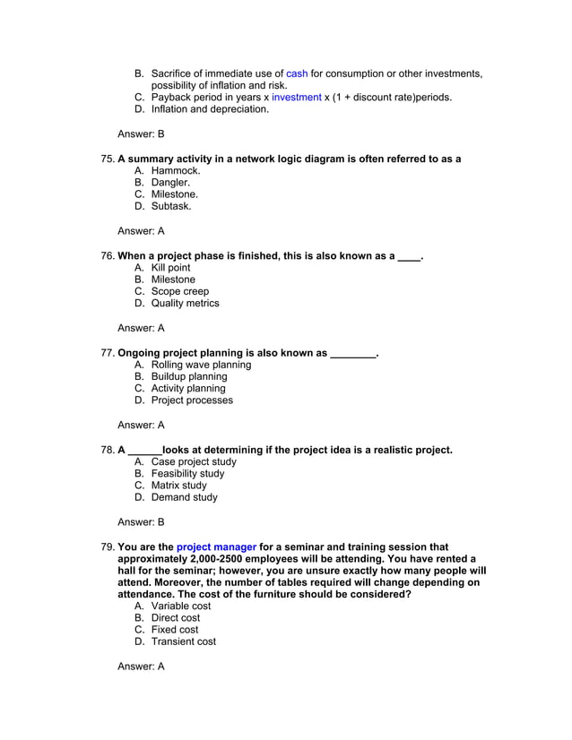 Pmp sample qa3 | PDF
