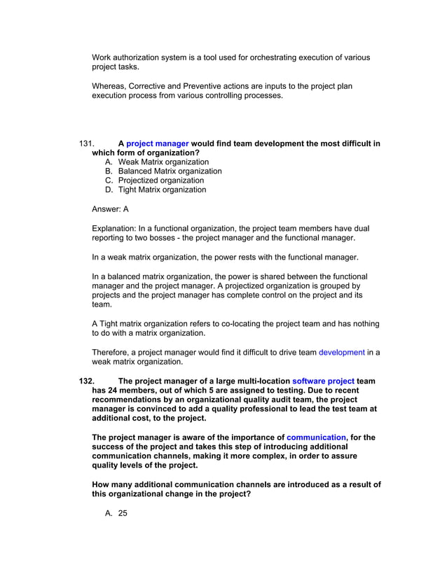 Pmp sample qa3 | PDF