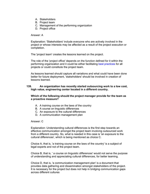 Pmp sample qa3 | PDF