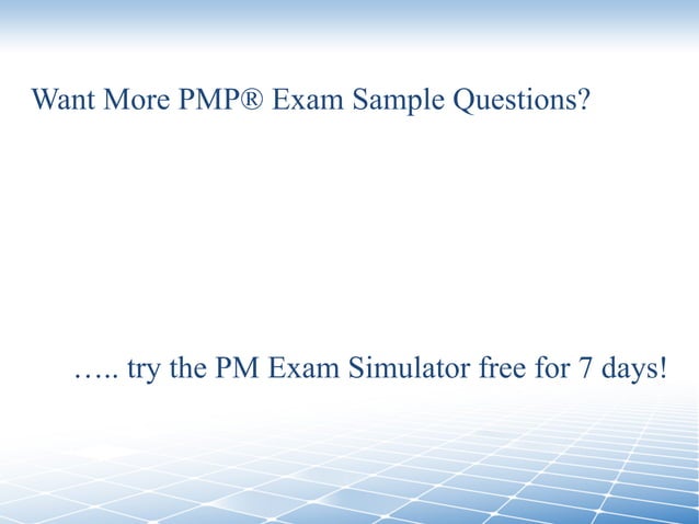 Free PMP® Practice Exam Questions | PDF