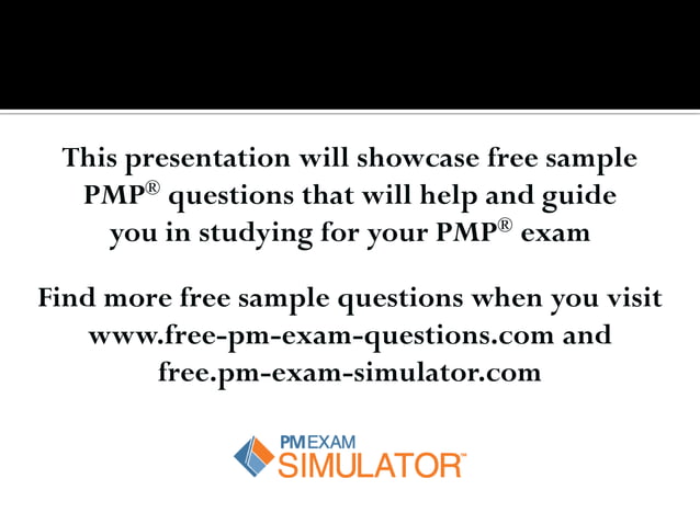 PMP Sample Questions Set 3 | PPT