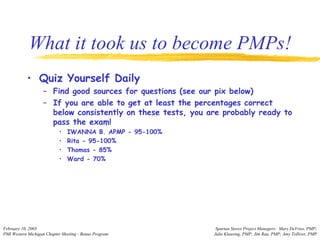 PMP Study Group example | PPT