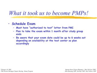 PMP Study Group example | PPT