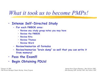 PMP Study Group example | PPT