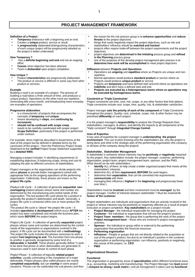 Free PMP notes,Free PMP Study Material,Free PMP Chapter wise notes,PM…