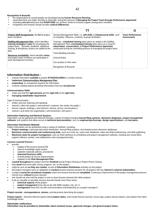 Free PMP notes,Free PMP Study Material,Free PMP Chapter wise notes,PMP ...