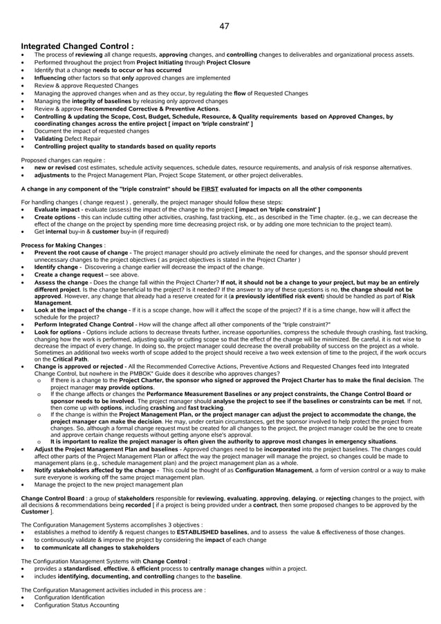 Free PMP notes,Free PMP Study Material,Free PMP Chapter wise notes,PMP ...