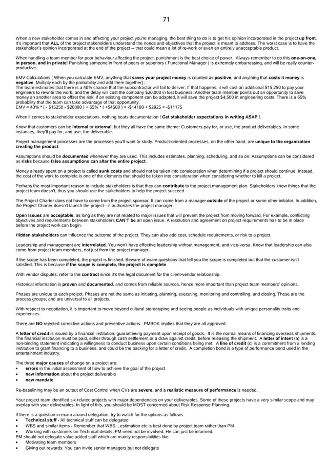 Free PMP notes,Free PMP Study Material,Free PMP Chapter wise notes,PMP ...