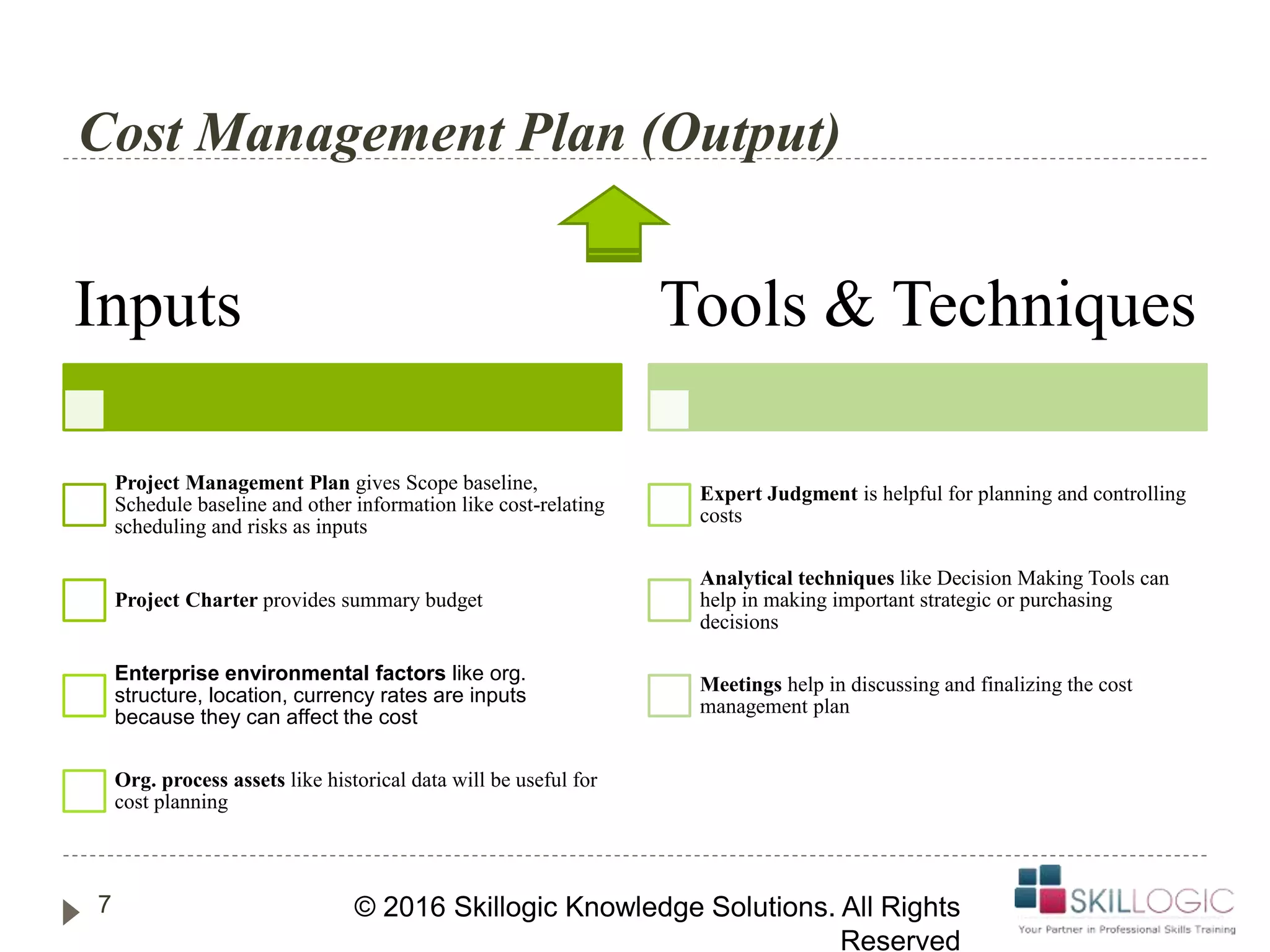 PMP Training Project Cost Management Part 1 | PPTX