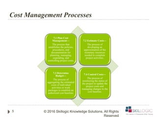 PMP Training Project Cost Management Part 1 | PPT