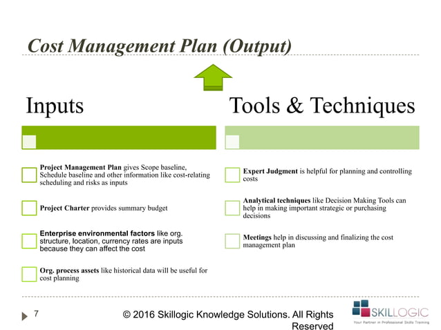 PMP Training Project Cost Management Part 1 | PPTX