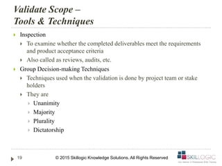 PMP Training Project Scope Management Part 2 | PPT