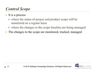 PMP Training Project Scope Management Part 2 | PPT