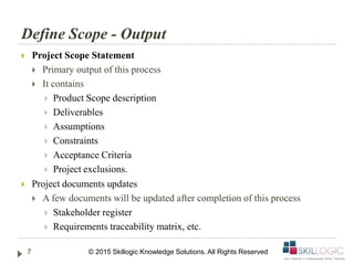 PMP Training Project Scope Management Part 2 | PPT