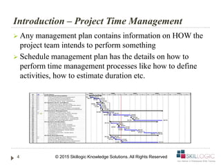 PMP Training Project Time Management Part 1 | PPT