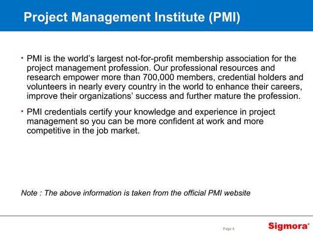 Pmp training sigmora | PPT