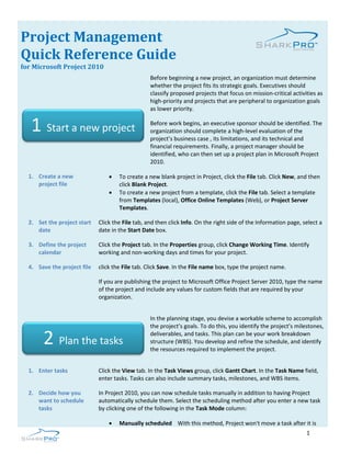 Pm quick reference guide | PDF