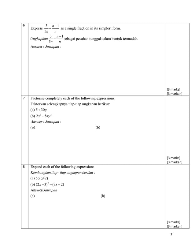 Pmr matematik perak | DOCX