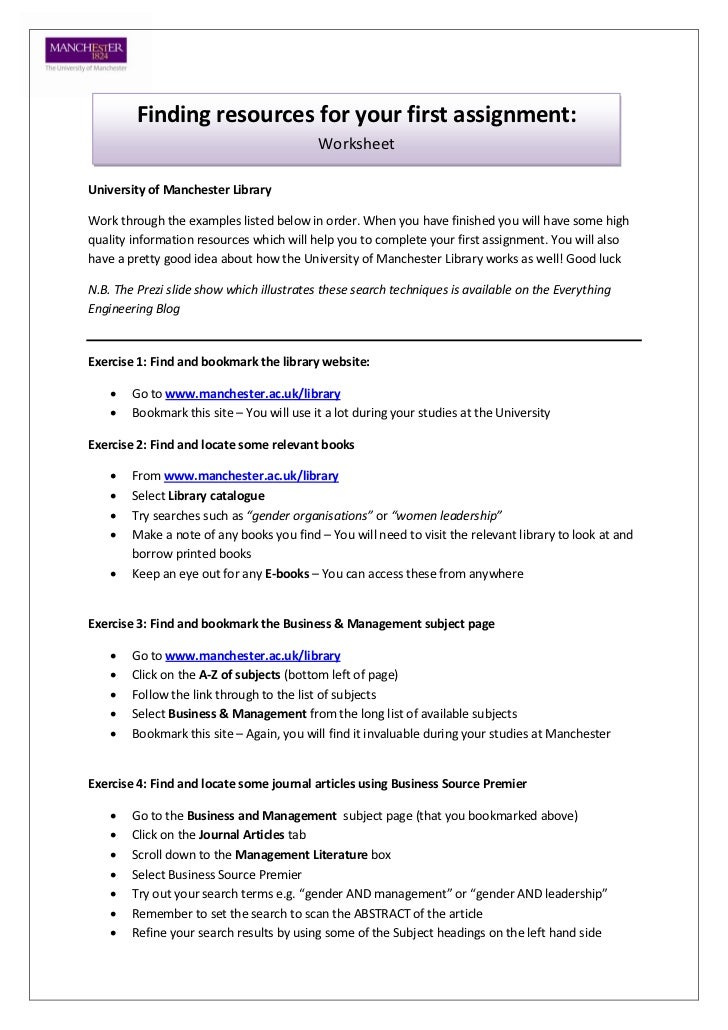 PMRM first assignment