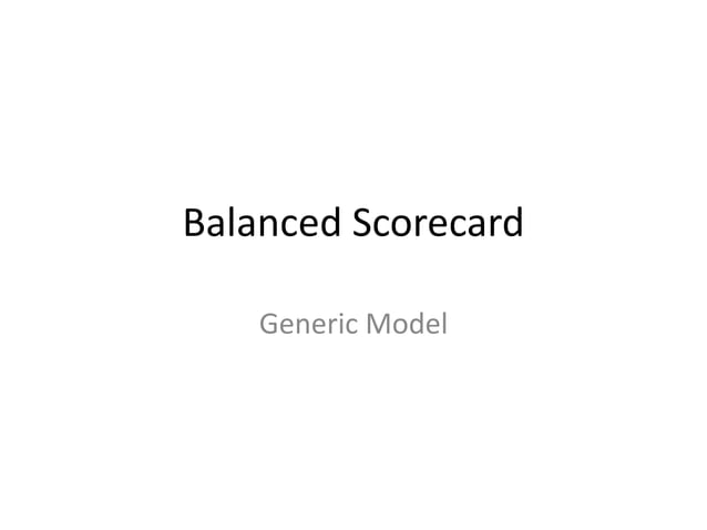 Generic Scorecard | PPT