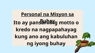 PMS-CO PAGBUO NG PERSONAL MISSION STATEMENT | PPTX
