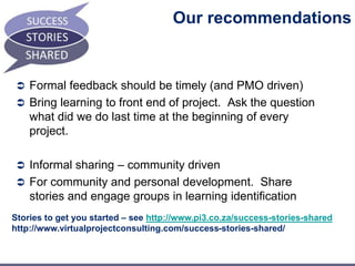 Promoting knowledge sharing in projects | PPTX