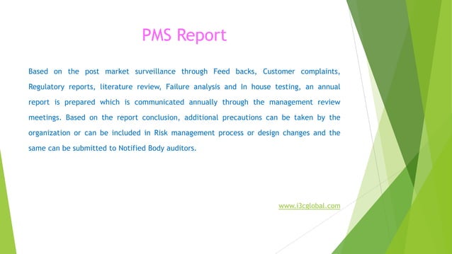 PMS and PMCF report | PPTX | Business | Business and Finance