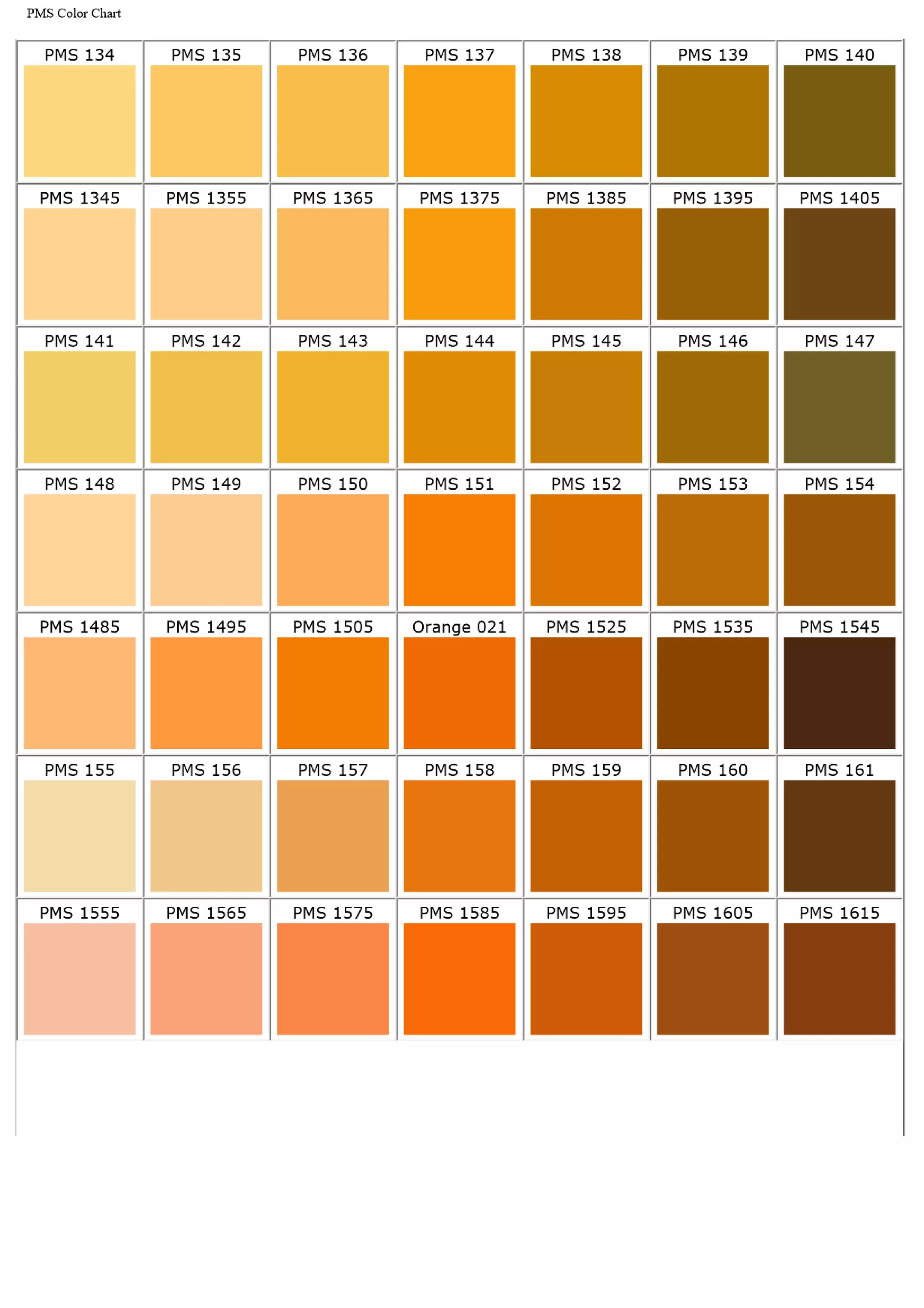 PMS Color Chart | PDF