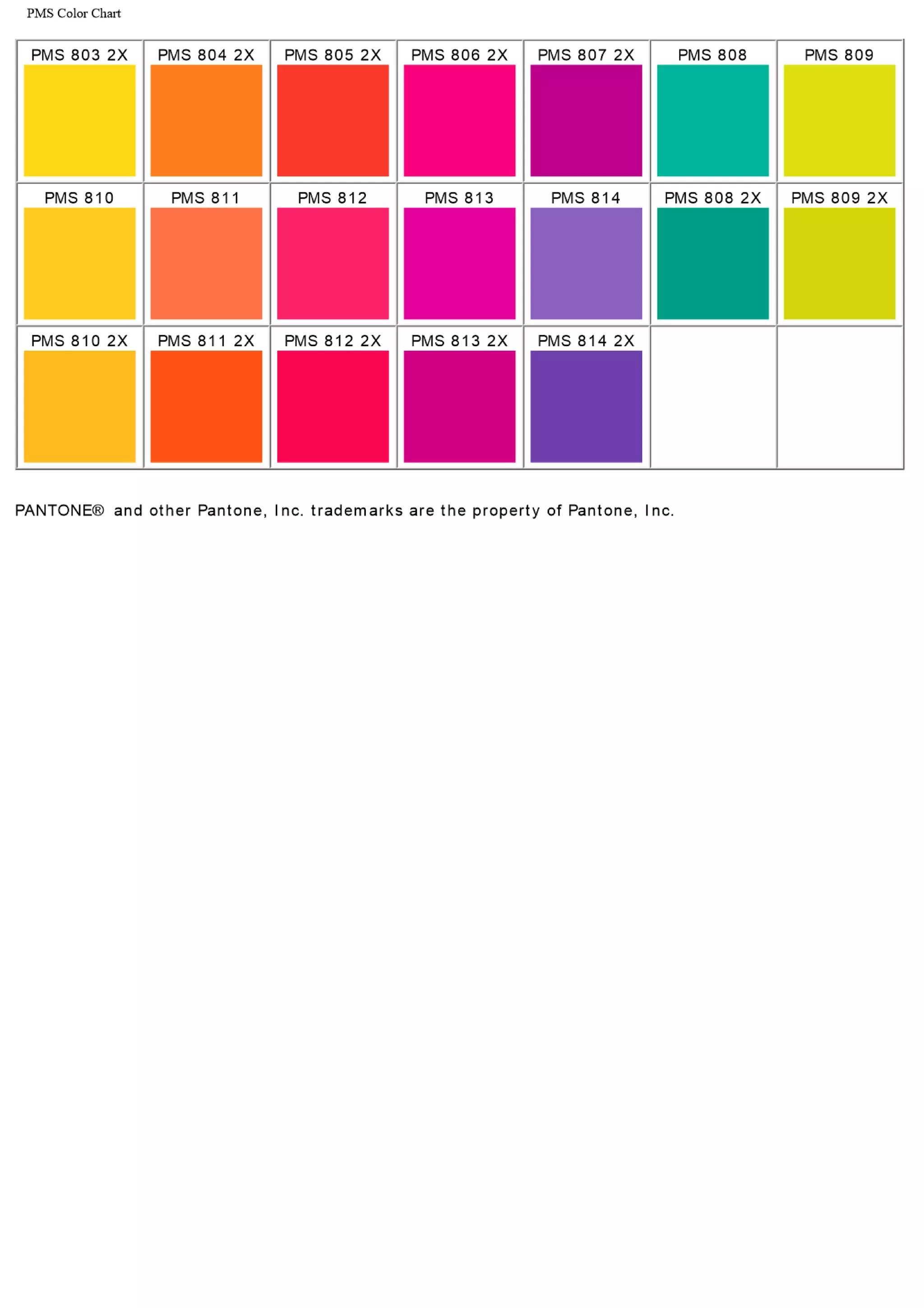 PMS Color Chart | PDF