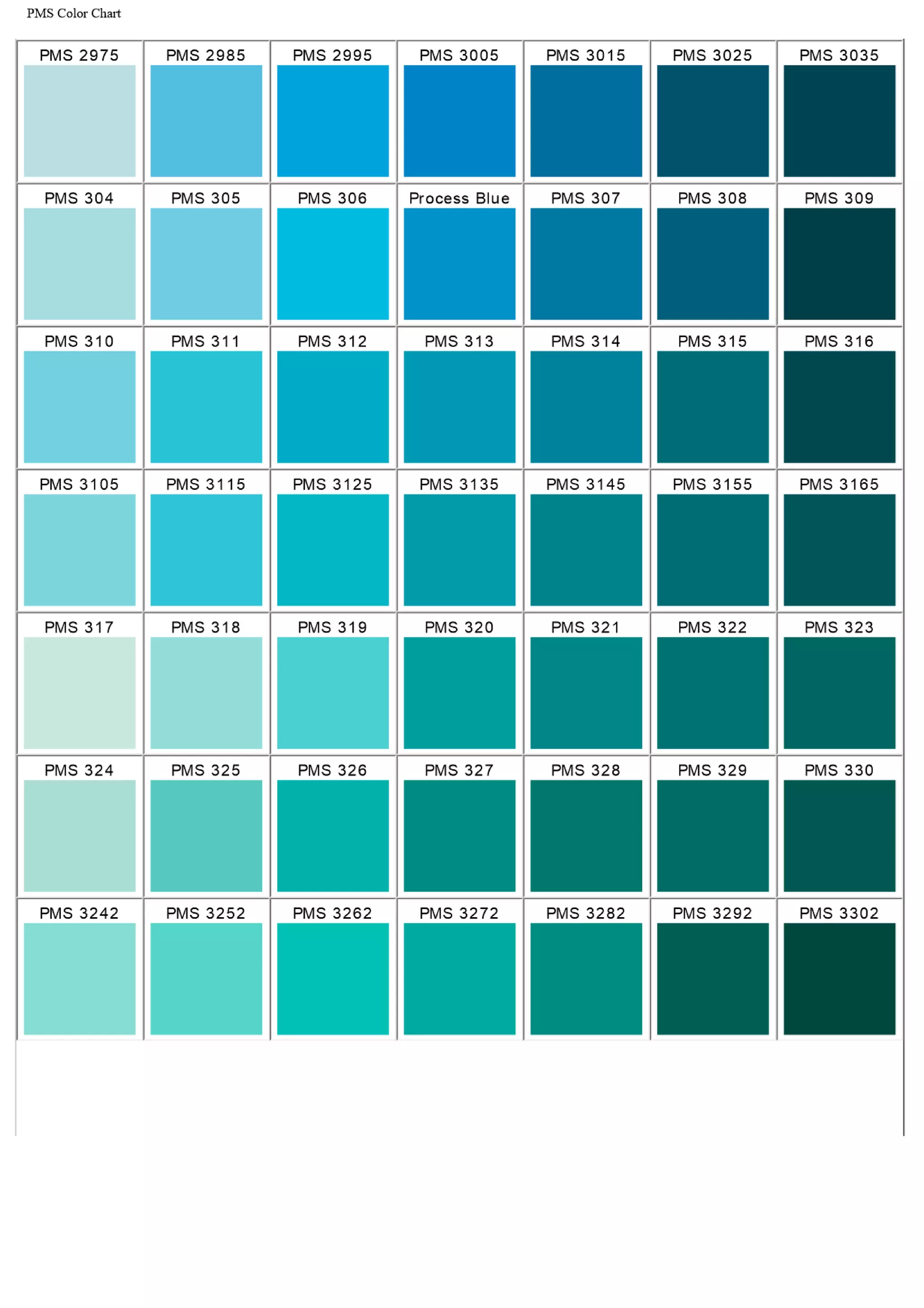 PMS Color Chart | PDF