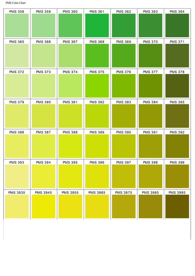 PMS Color Chart | PDF